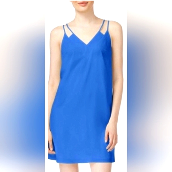 CeCe | Dresses | Cece Royal Blue Spaghetti Strap Mini Dress Size 4 ...